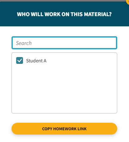 Send as Homework feature